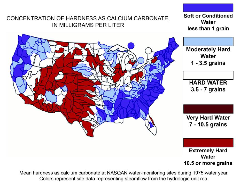 Water Hardness Map TheGoodWaterGuy